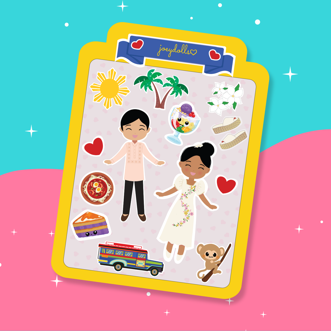 Filipino Culture Sticker Sheet – Fun & Meaningful Gift – Joeydolls