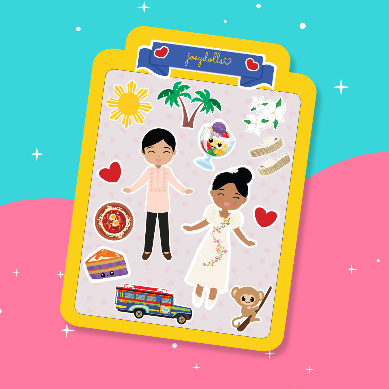 Filipino Culture Sticker Sheet – Fun & Meaningful Gift – Joeydolls