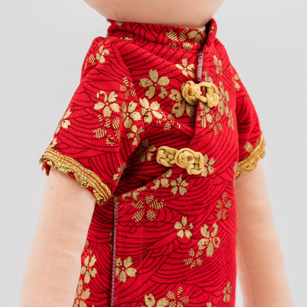 Chinese Doll Mei – 18" Plush Qipao Cultural Toy – Joeydolls