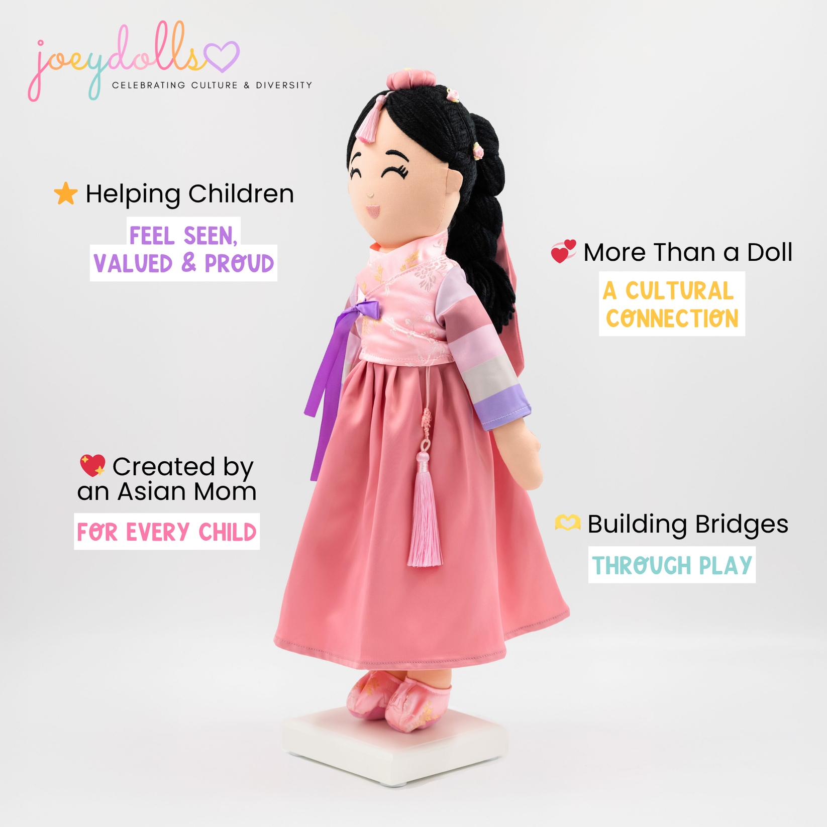 Korean Doll ‘Danbi’ | Hanbok Plush Toy | Joeydolls