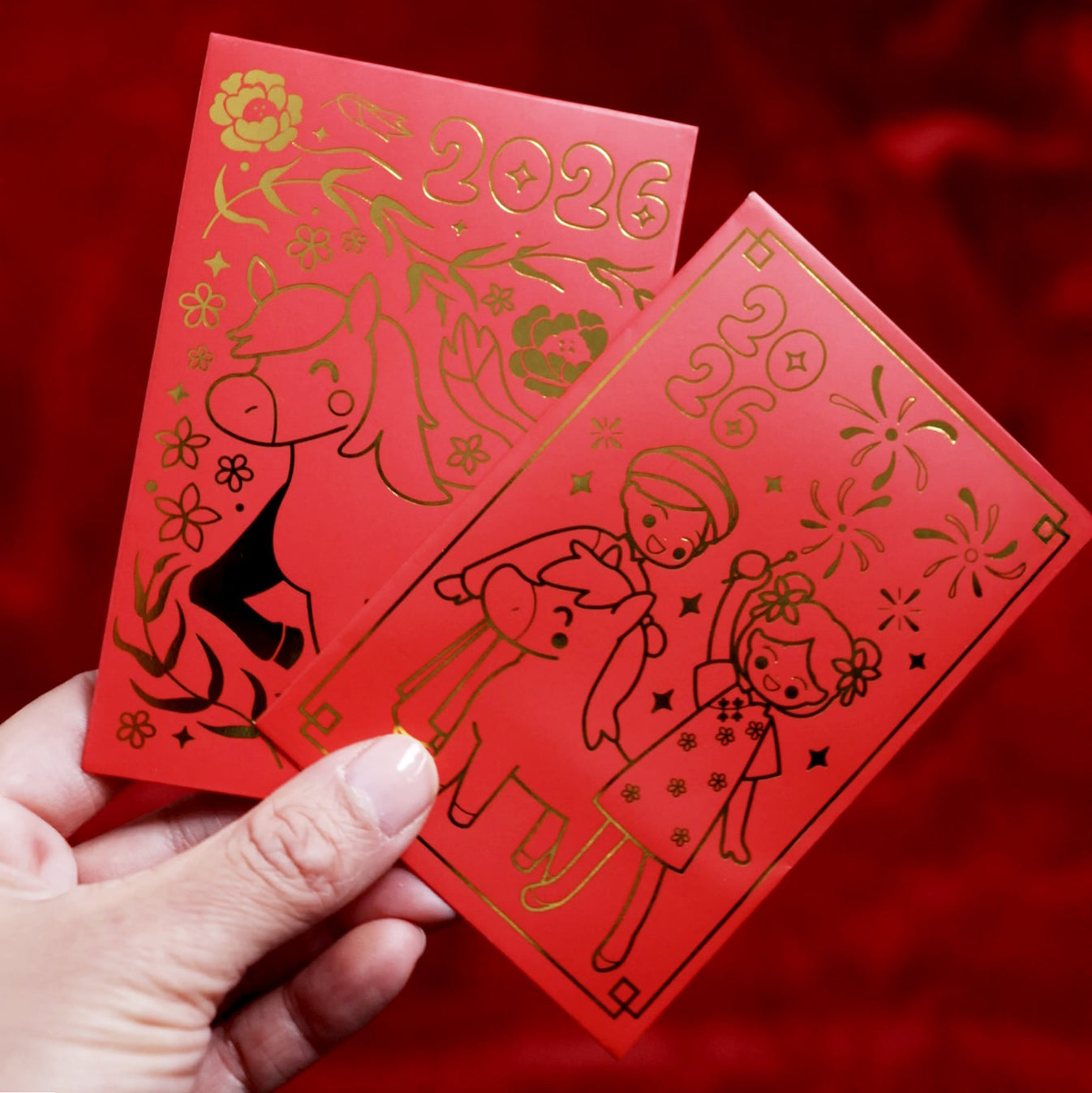 2026 Year of the Horse Red Envelopes (10-Pack) | Joeydolls